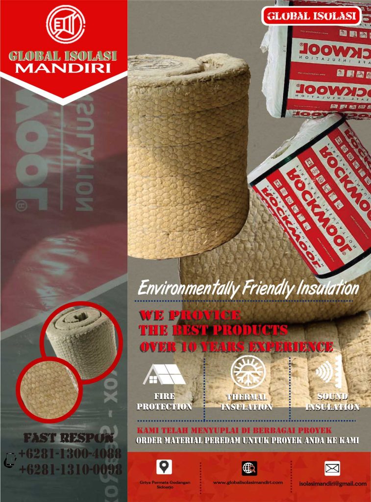 Rockwool Wire Blanket Density 100 Tebal 50mm Diskon